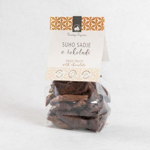 Suho mešano sadje v čokoladi 150g – Slovenika.eu